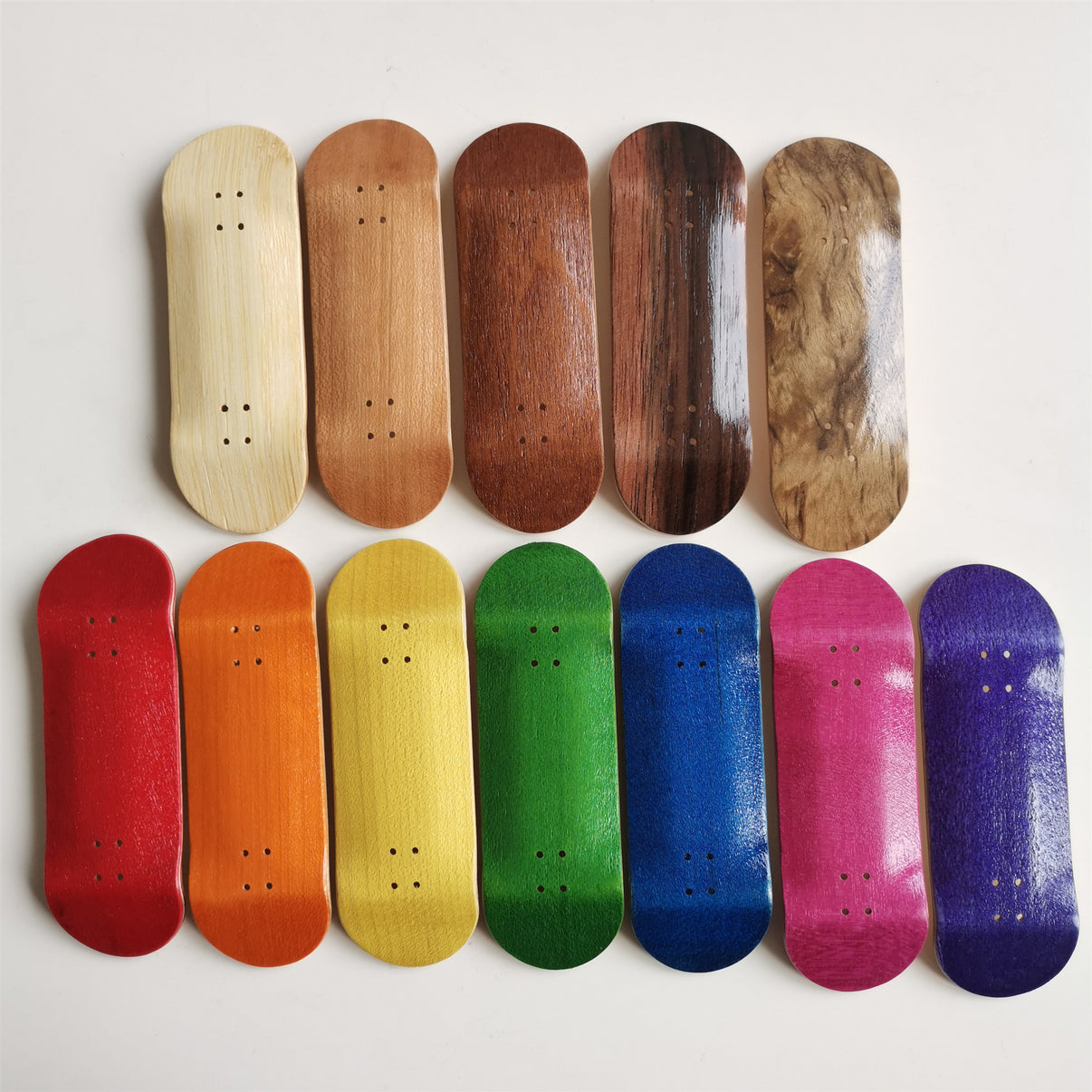 34mm Wood Fingerboard Set with Pro Colored Deck A1 Trucks CNC Wheels ...