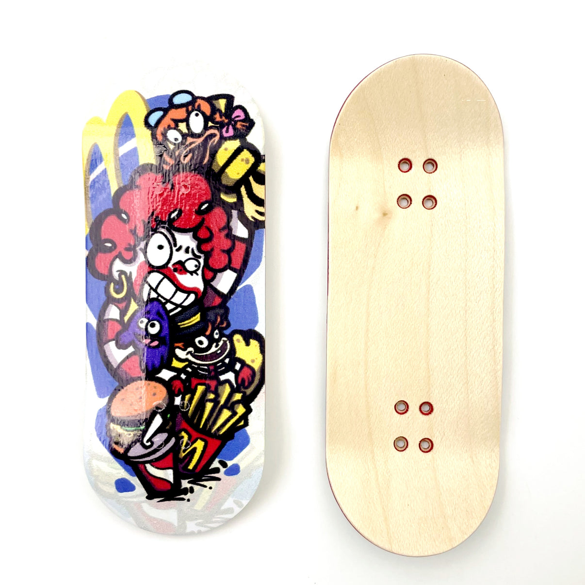 36mm Pro Fingerboard Wood Deck High Kick with Real Wear Graphic – Bravo ...